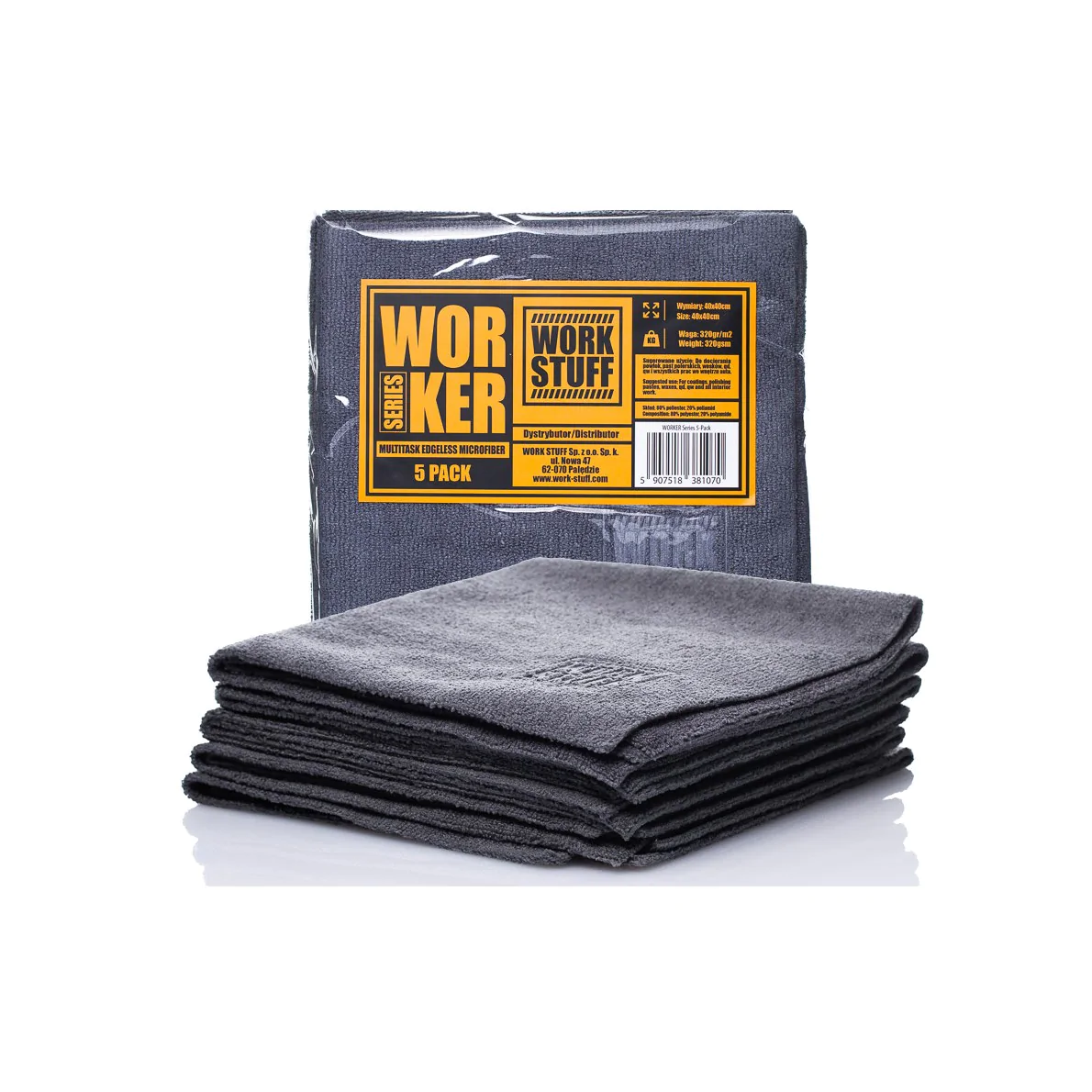 Work Stuff Worker 5-pack mikrofibry bez krawędzi - Clinic4Car